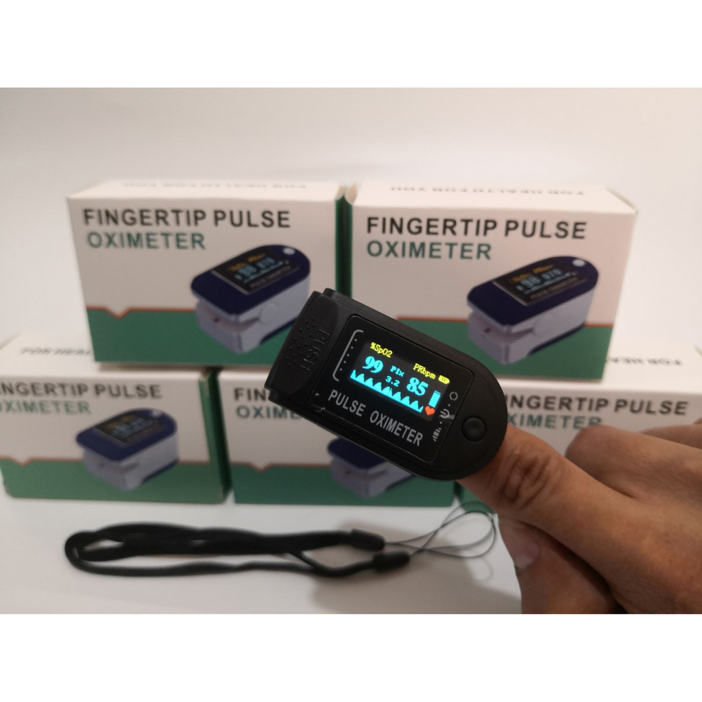 Finger Clip Pulse Oximeter Blood Oxygen Monitor Finger Pulse Heart Rate ...