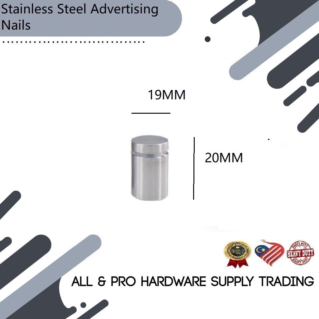 19x20MM Advertising Signboard Screw Holder Standoff Glass Acrylic Glass ...