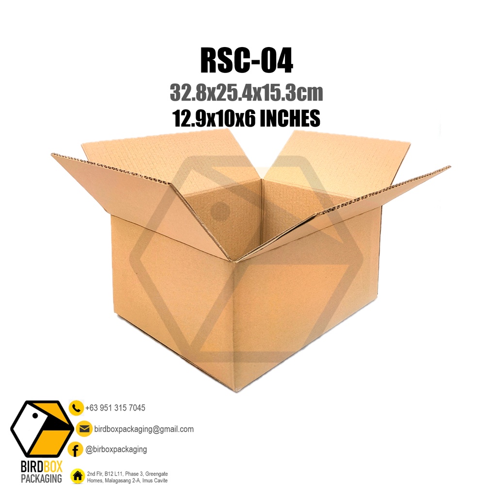 BIRDBOX Brown Kraft Corrugated Regular Boxes I RSC BOX I Regular Box I Shipping Box I RSC04 ...
