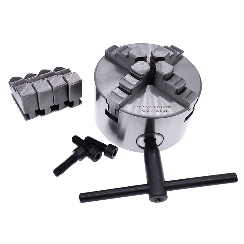 ＞4 Jaw Self-Centering Chuck Lathe Chuck K12-100 Scroll Chuck 100mm For ...