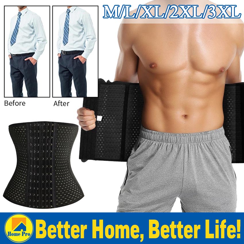 Men Belly Shaper Waist Trainer Trimmer Belt Corset For Abdomen Belly ...