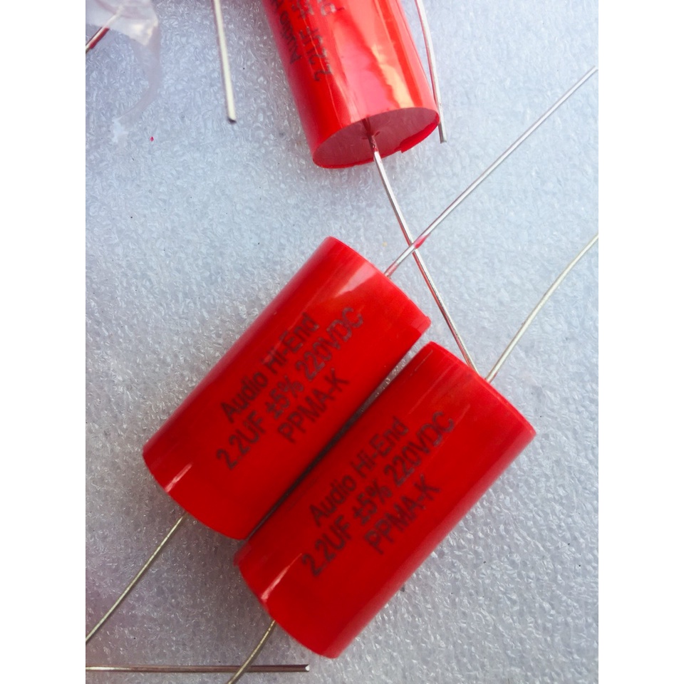 Treble SPEAKER FREQUENCY CAPACITOR 2,2MF - 250V ROUND RED - FIRE PROOF ...