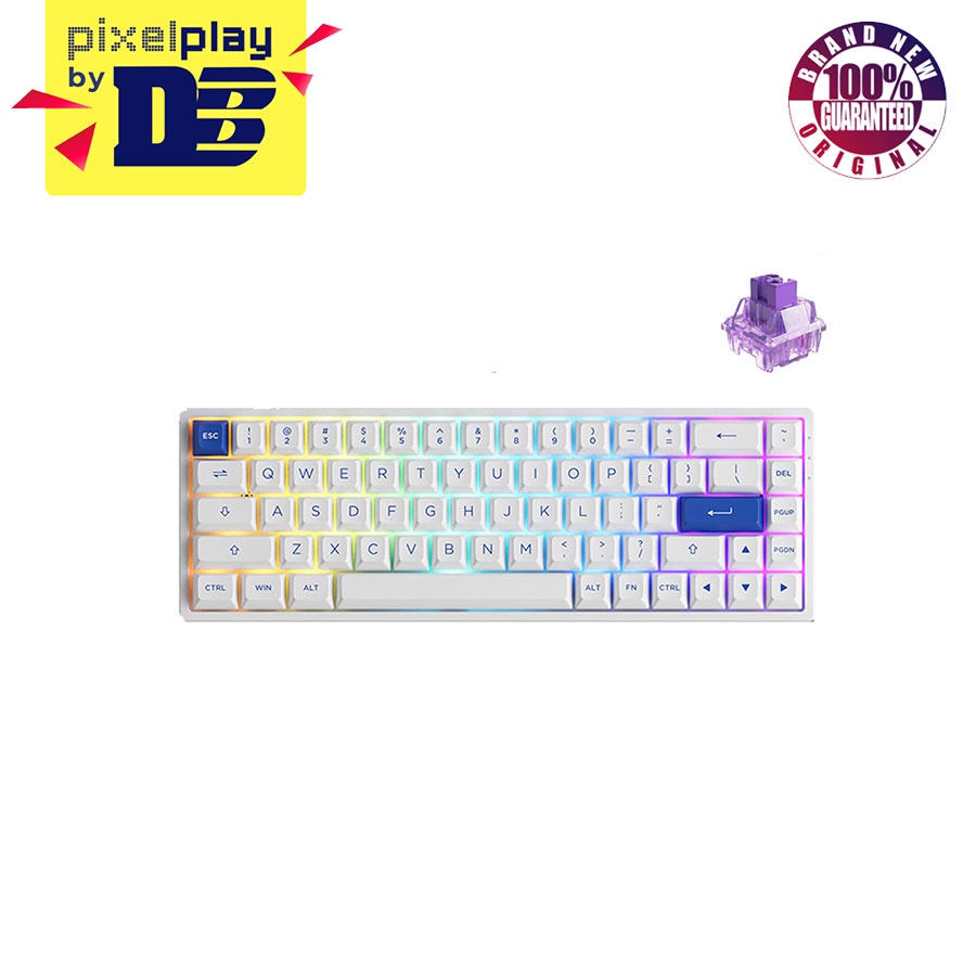 Akko Blue on White 3068B Plus Multi-Modes RGB Mechanical Keyboard (Akko ...