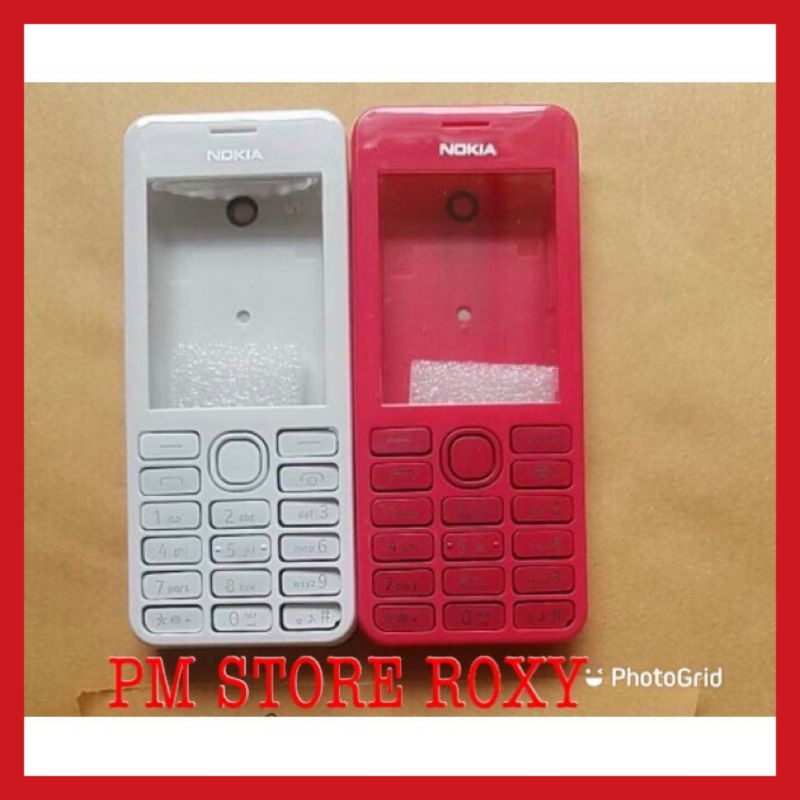 Nokia 206 Black and Red with Keypad Full Case Set for Phone Parts ...