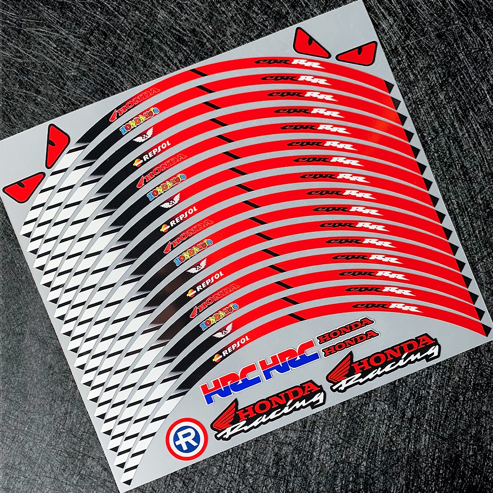 16PCS 17/18 Inch Motorcycle Reflective Mags Wheel Decals Wheel Mags ...