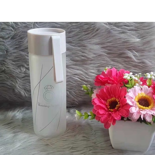 300-350ml Cute Design Frosted Glass Bottle Tumbler | Shopee Philippines