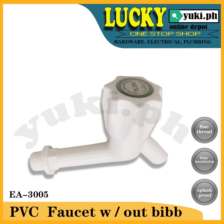 EA3005 PVC FAUCET PLAIN BIBB ROUND HANDLE | Shopee Philippines