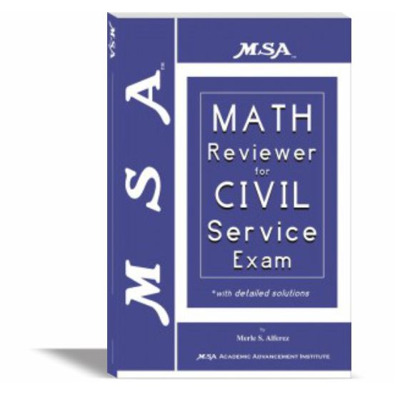 MSA Math Reviewer for Civil Service Exam (Authentic / Brand New ...