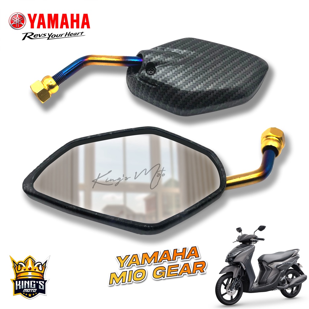 Yamaha Mio Gear 2TONE SIDEMIRROR FOR YAMAHA with free Adaptor/ MATTE ...