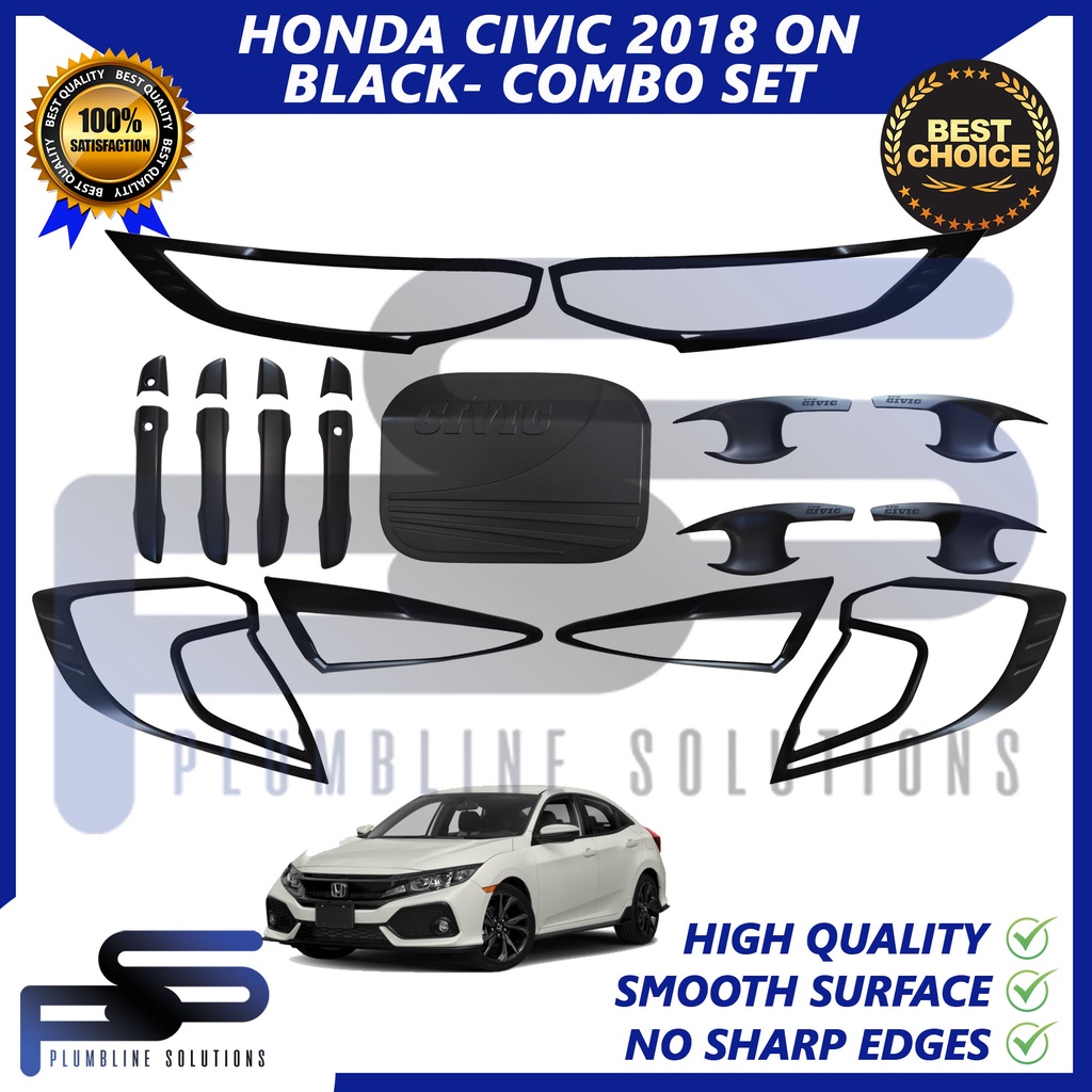 Honda Civic Garnish Set 2016 2017 2018 2019 2020 2021 2 TYPES Chrome ...