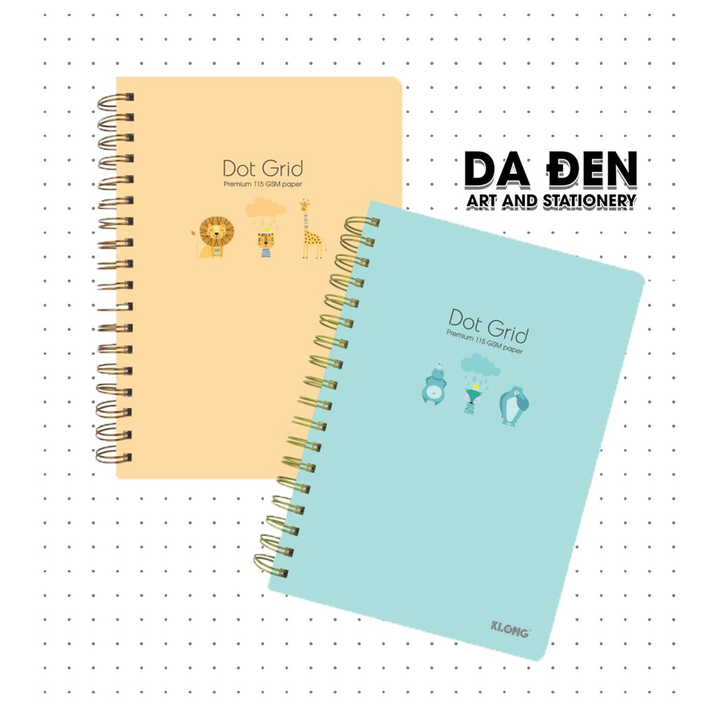 XO [BLACK Skin] KLONG B5 Dot Grid Spring Notebook - 200 Pages (960 ...