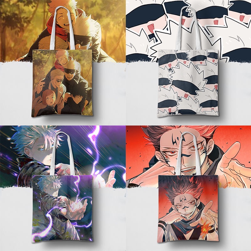 Anime Jujutsu Kaisen Canvas Bag Gojo Satoru Handbag Student School Bag ...