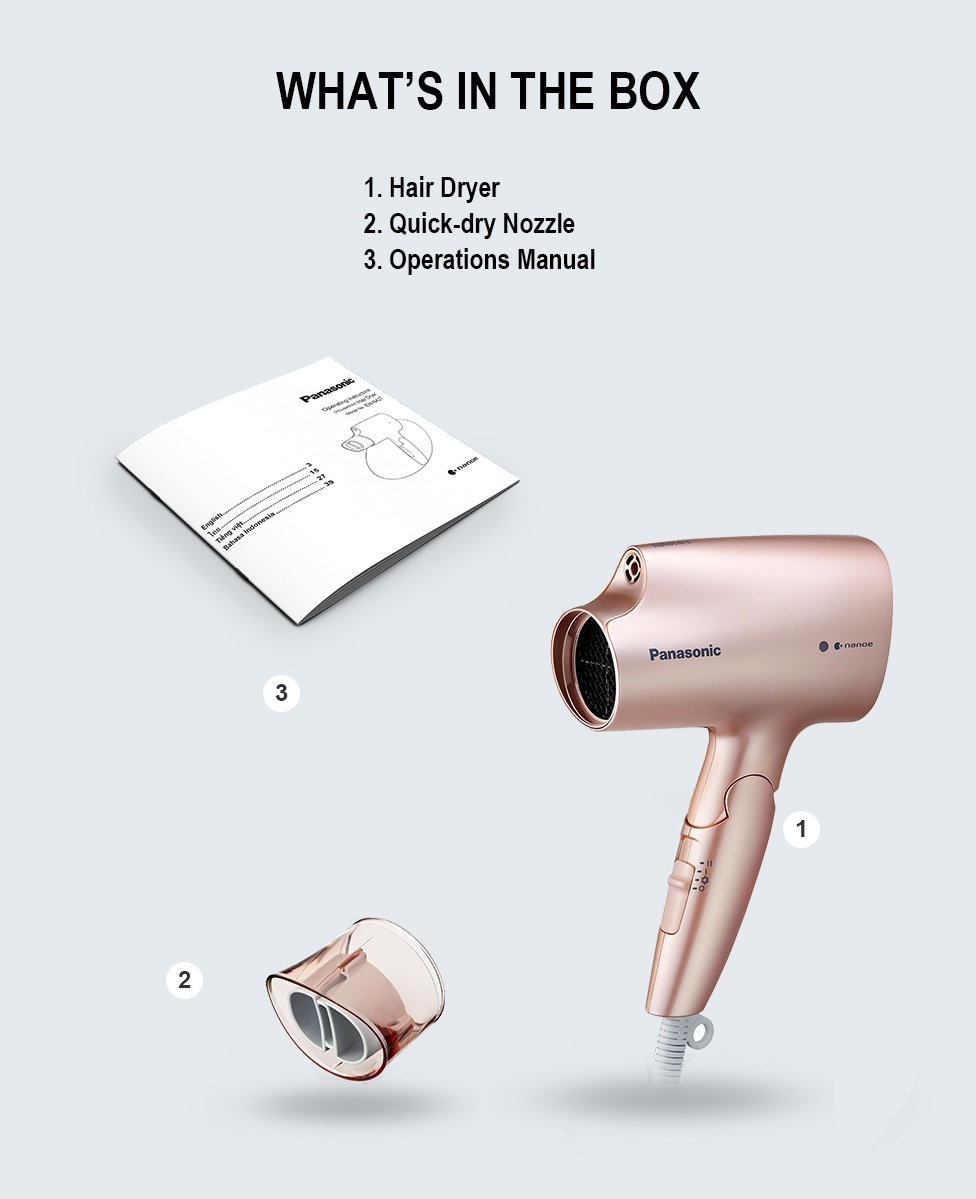 Panasonic Beauty Hair Blower with nanoe™ Technology EH-NA27 (1200 W ...
