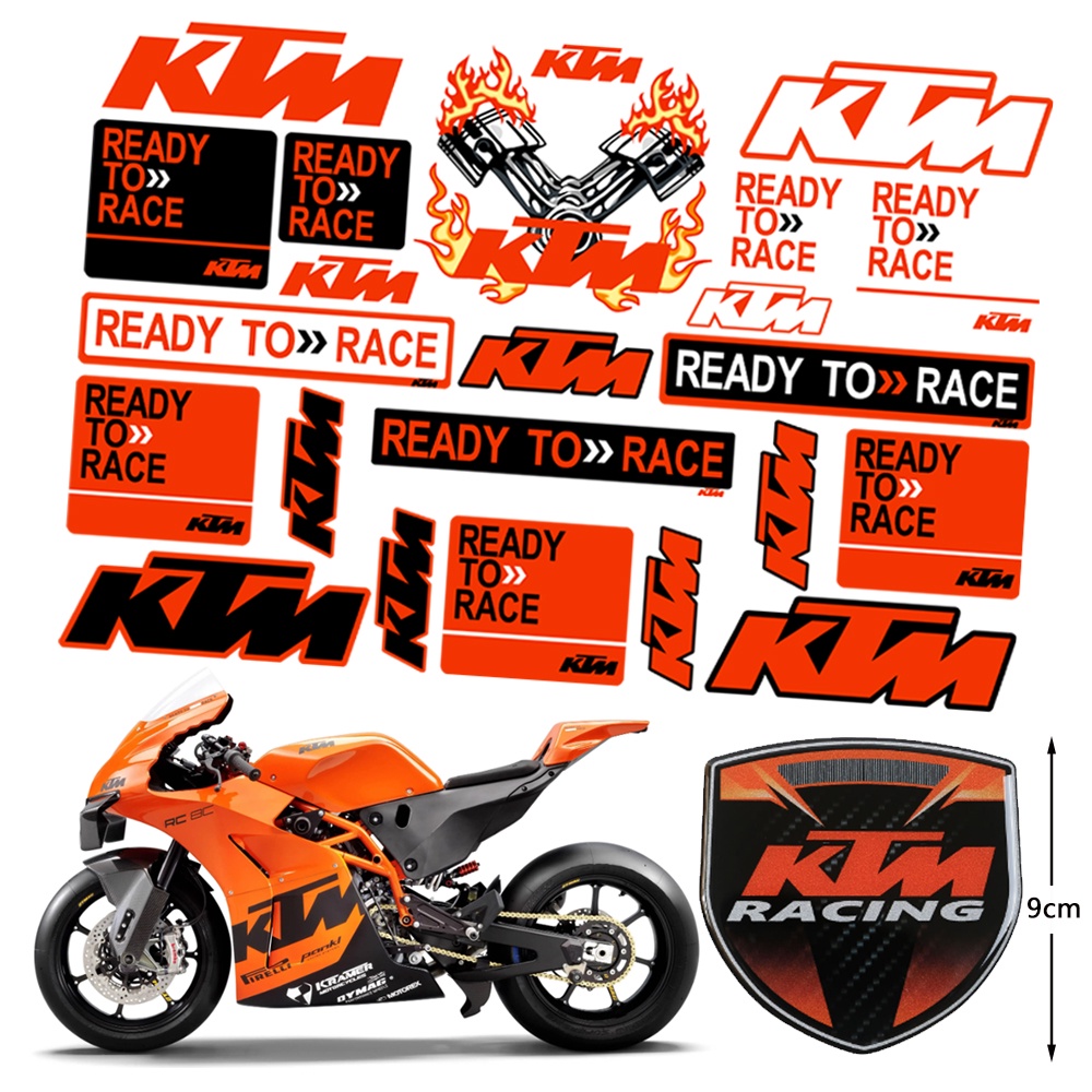 Reflective Motorcycle Sticker Ready to Race Tank Box Decal For KTM Duke ...
