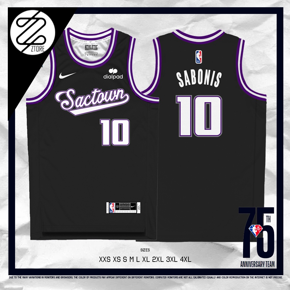 Ztore 75th Edition NBASacramento Domantas Sabonis Jersey 2022 ...