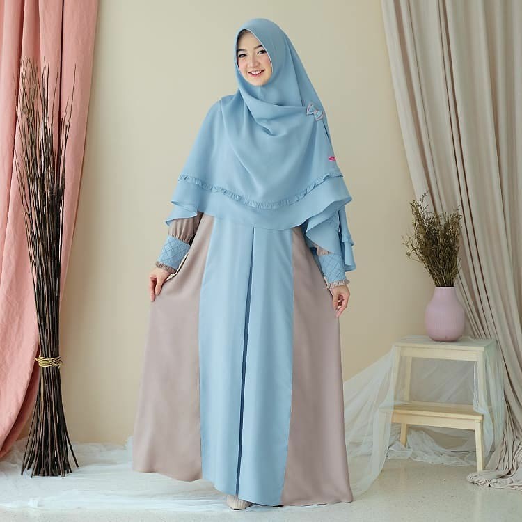Nadya Syari Muslim Women's Gamis Clothes+Khimar Muslim Women's Gamis ...