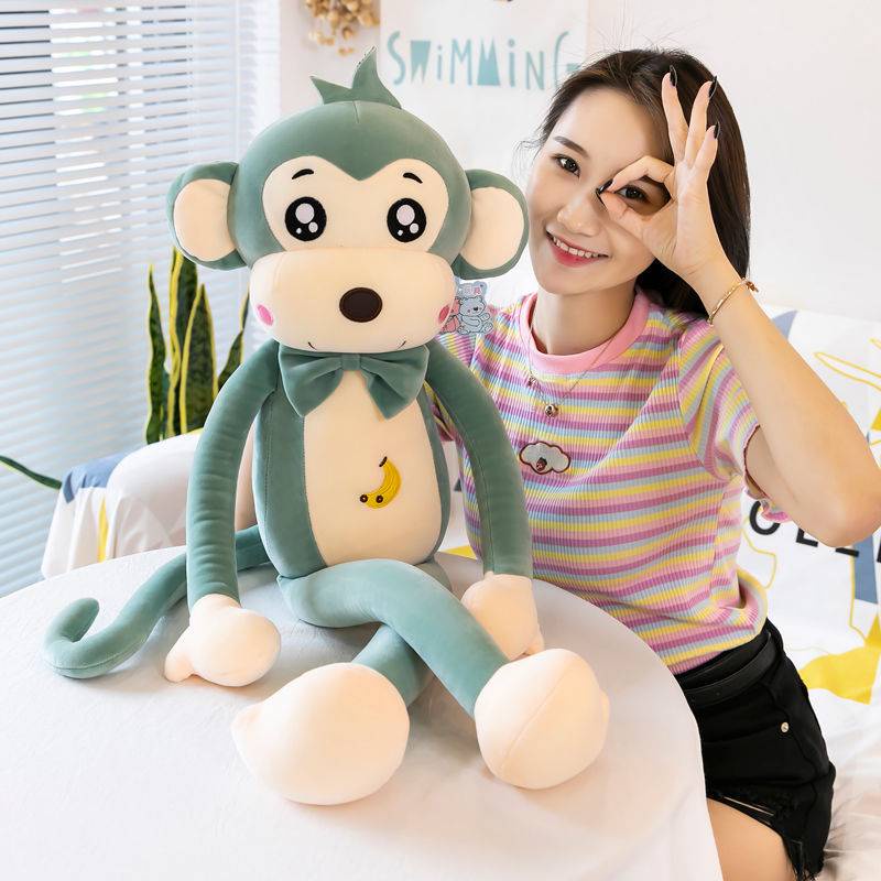Cute monkey plush toy baby, sleeping doll, banana monkey doll doll 0-3 ...