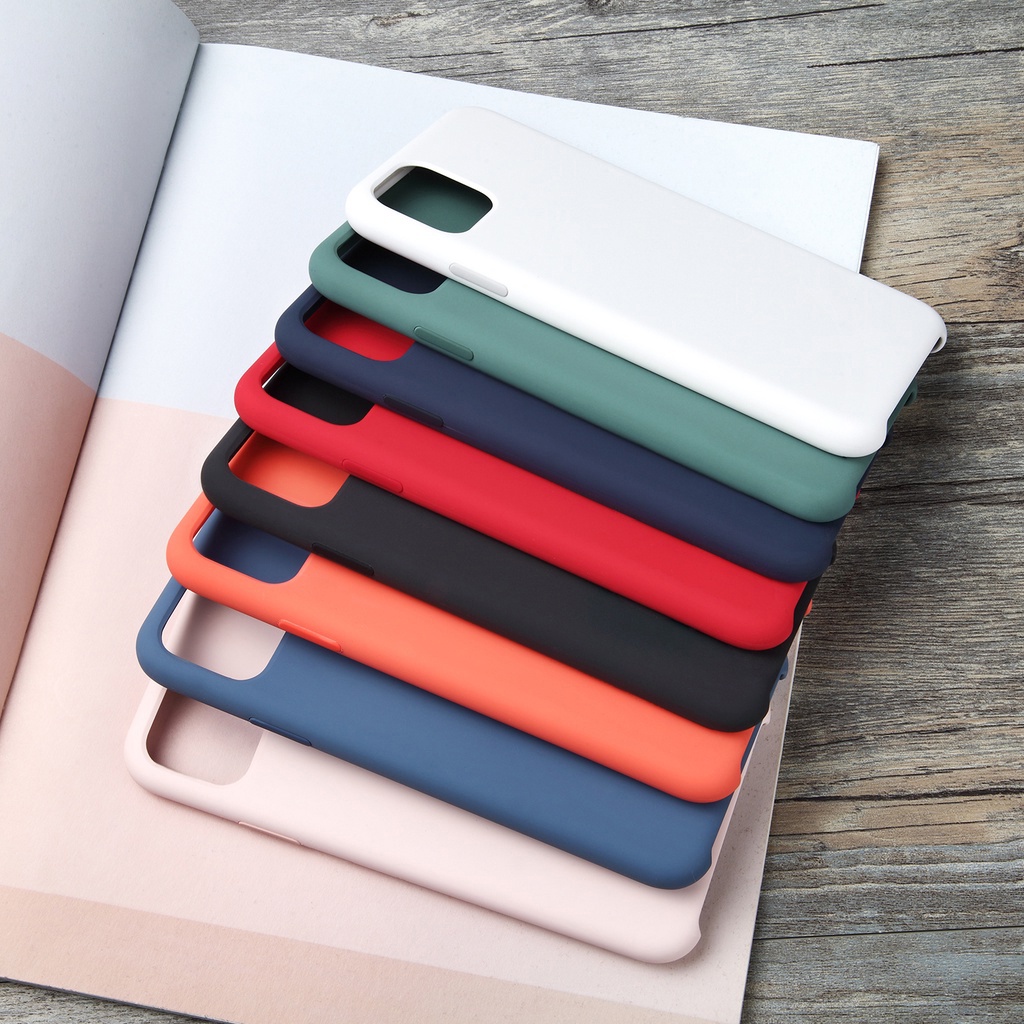 Liquid Silicone Case For IP 11 PRO Orange Color with Logo | Shopee ...