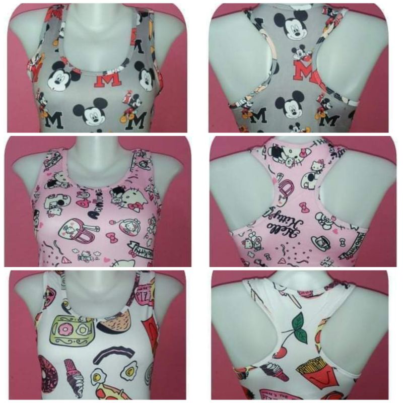 TBS Ladies Boxer Sando Full Print Cartoon Character(68840) | Shopee ...