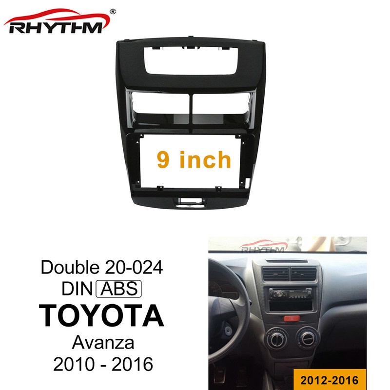 9 Inch Car Fascia For Toyota Avanza 2010-2016 Double Din Car Dvd Frame ...