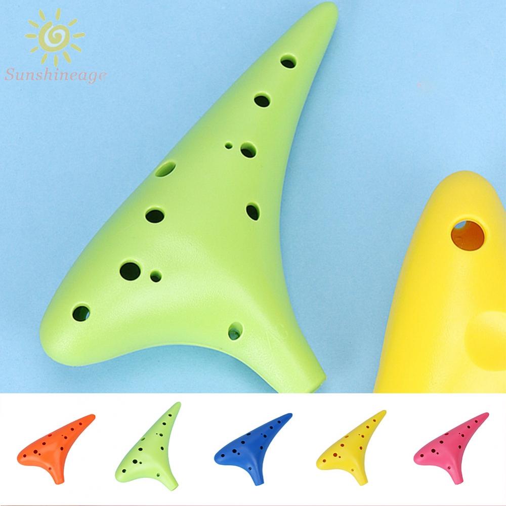 12 Hole Alto C Ocarina Durable Resin Plastic Flute Beginner Musical ...