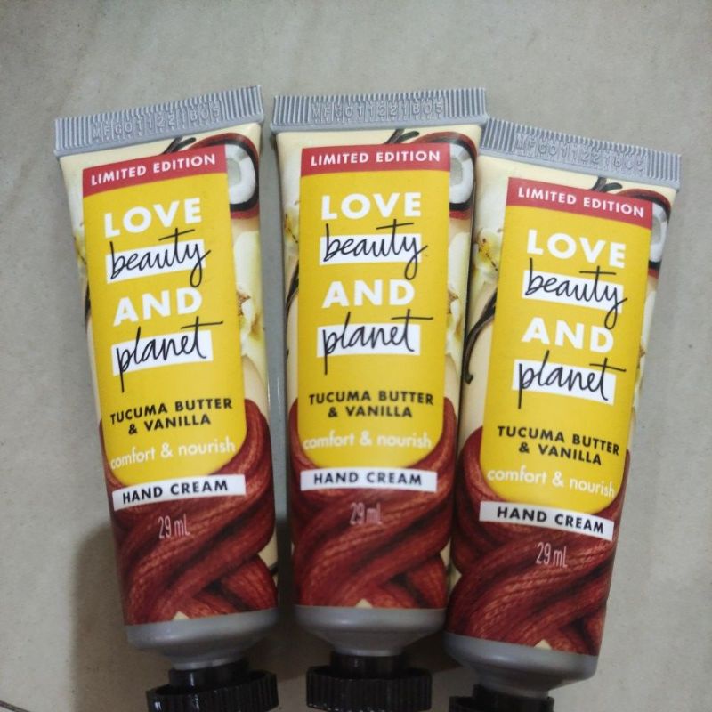 Love beauty and planet hand cream 29ml Tucuma butter vanilla | Shopee ...