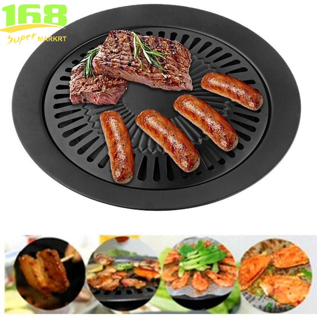 NO.1 Korean Non Stick BBQ Grill Plate for Gas or Electric Stove ...