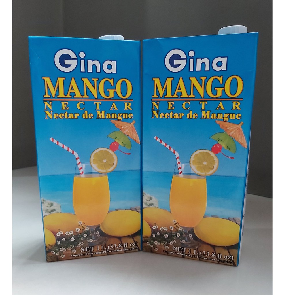 Gina Mango Nectar 1 Liter (2 pcs ) | Shopee Philippines