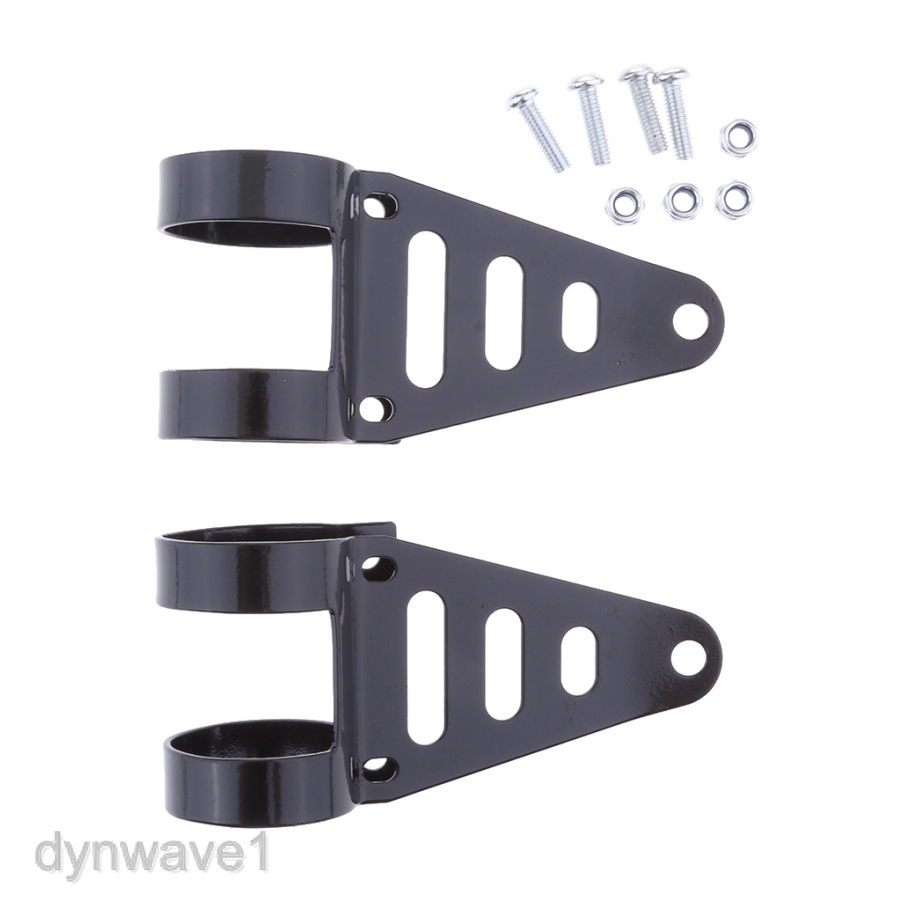 Black Motorcycle 41-43mm Headlight Mount Bracket Fork Ear Chopper Cafe ...