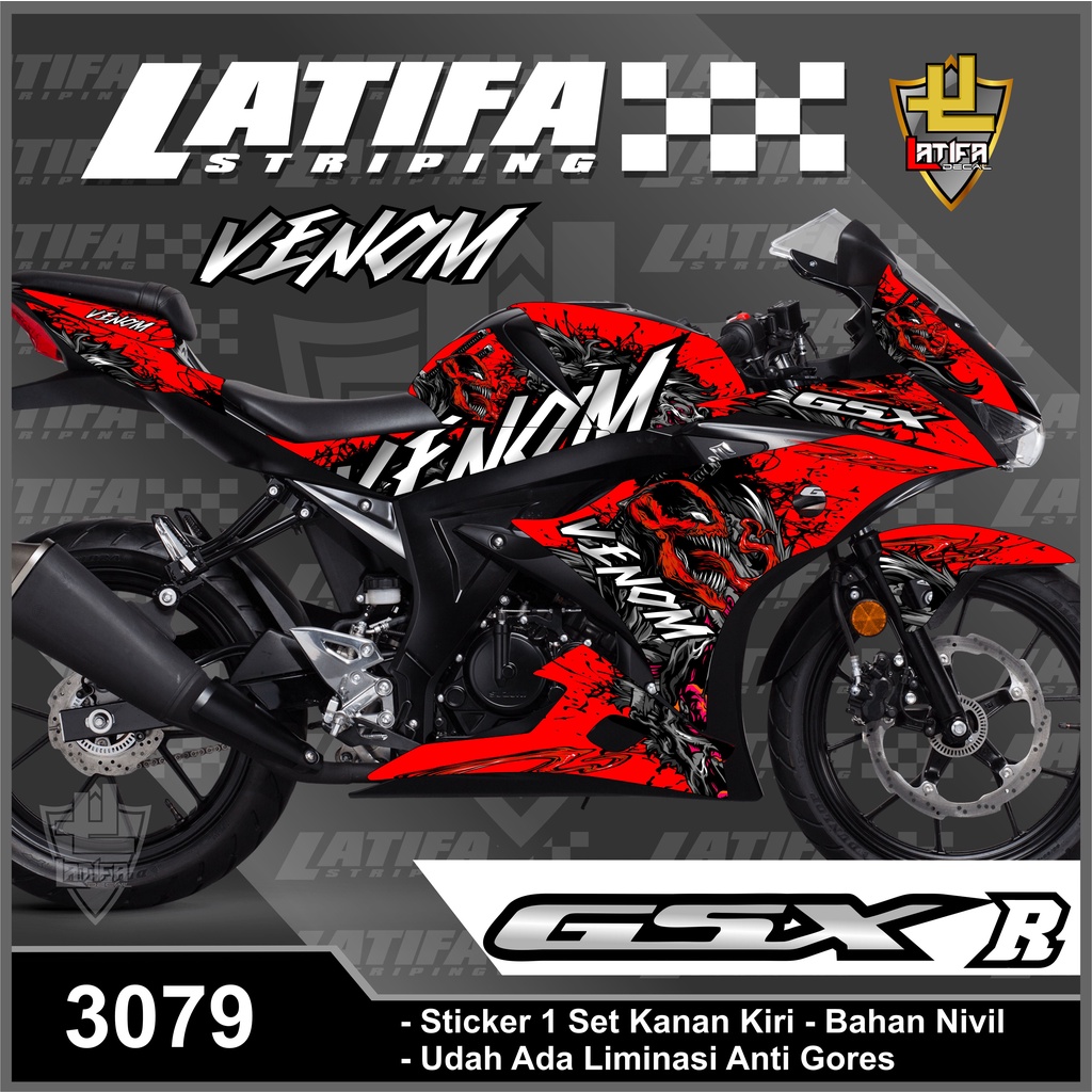 GSX R 150 Striping Sticker Venom Design Semi Full-Stiping GSX R 150 ...