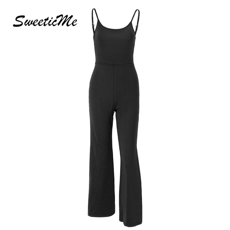 Sweeticme Women's Casual Sexy Suspender Slim Fit Backless Trousers ...