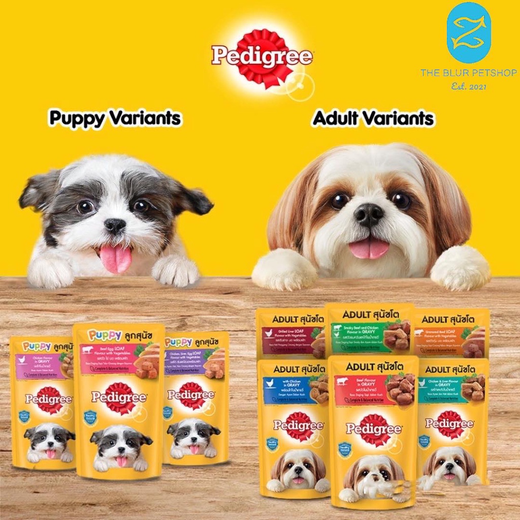 All Stages Adult Puppy 130g Pedigree Pouch Dog Wet Food Pet Essentials ...