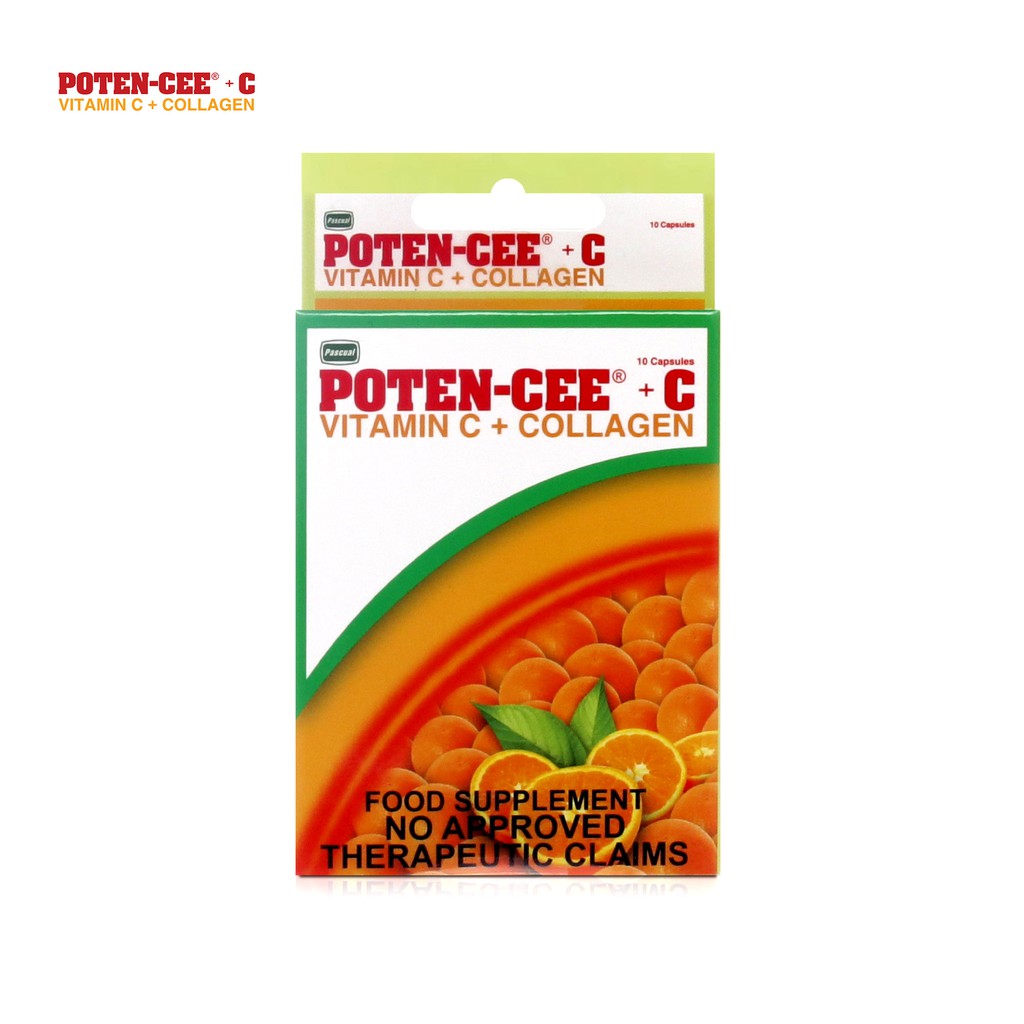 Poten-Cee+C (Vitamin C + Collagen) 10 Capsules | Shopee Philippines