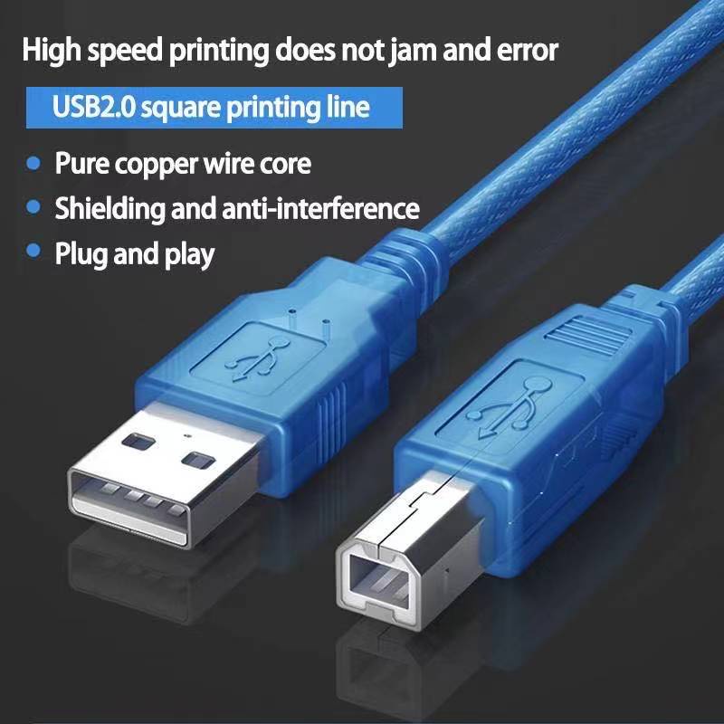 1.5M,3M,5M,10M USB 2.0 A to B Male M/M Printer Print High Speed Cable ...
