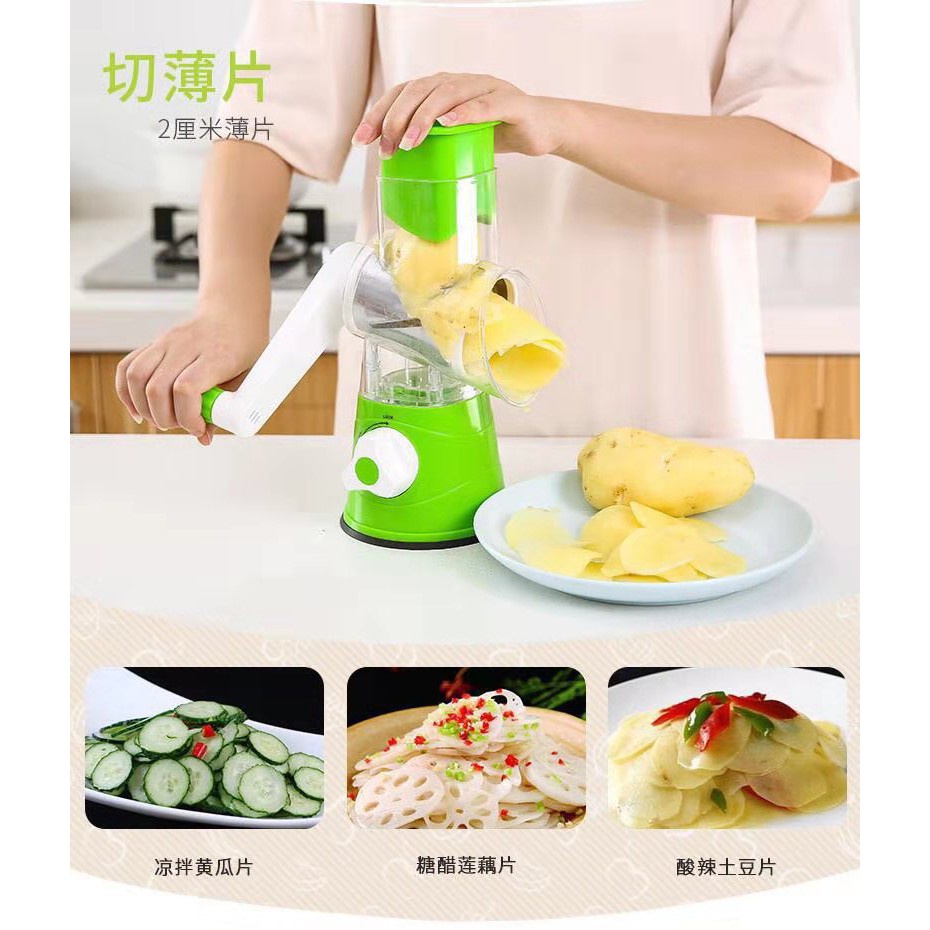 Table Top Drum Cutter Grater - Easy Operate Vegetable Cheese Fruit ...