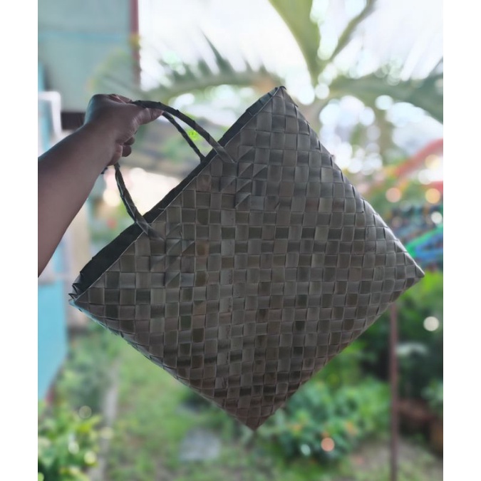 5x13x13 - Native Bayong Bag - Handle with wrap | Shopee Philippines