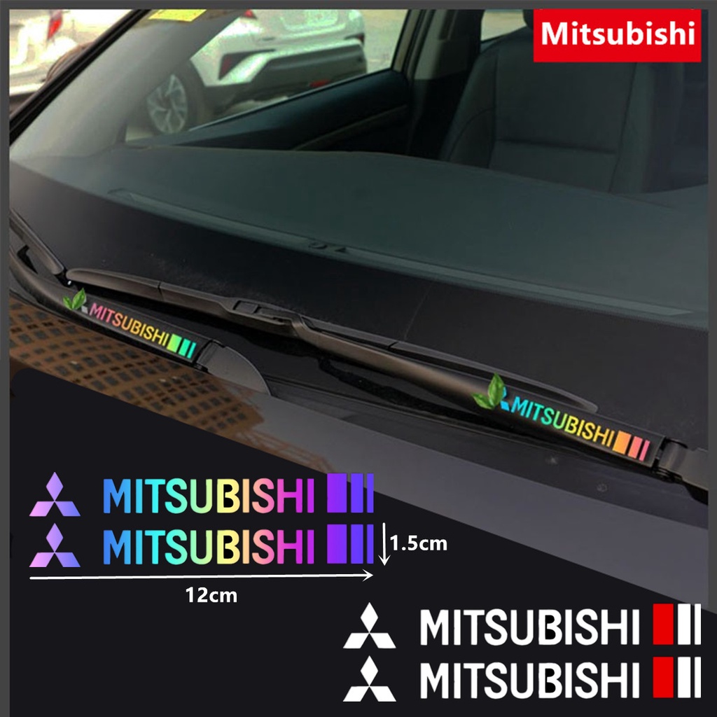 Mitsubishi Wiper Stickers Front and Rear Windshield Decals 2Pcs for ...