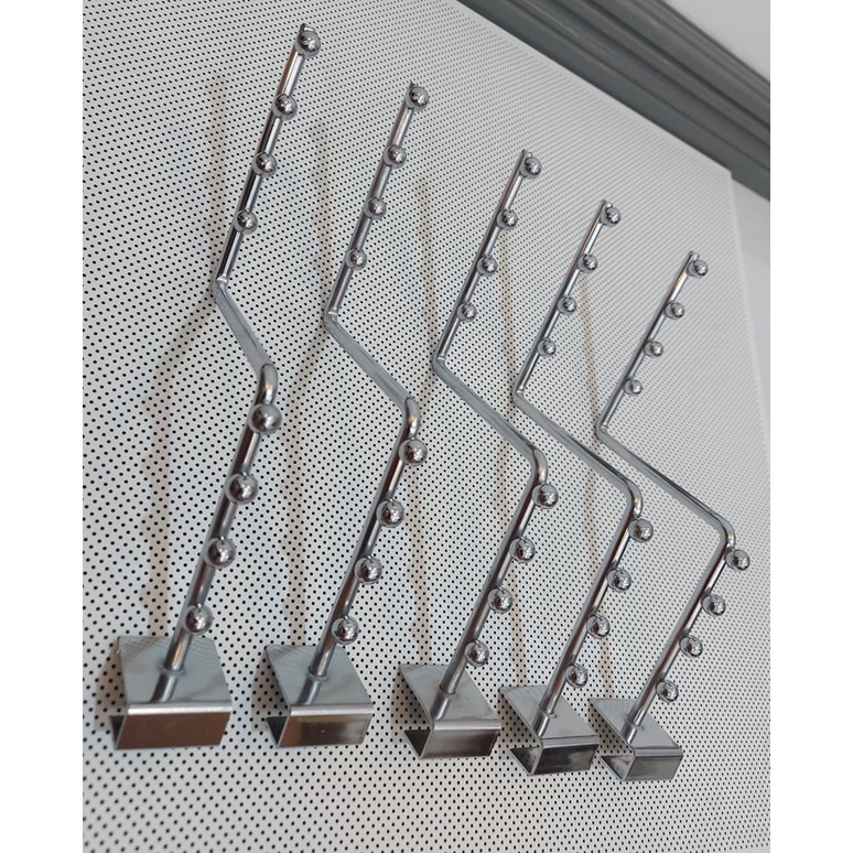 Hook Crossbar Z Shape Hook 8 Beads Hanging Display Hook for square tube ...