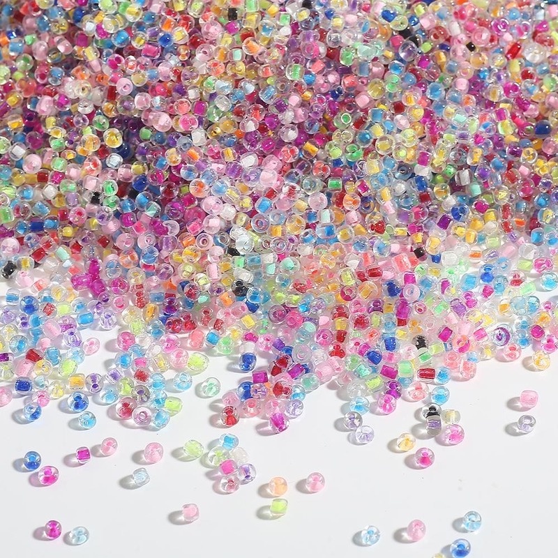 2mm 3mm 4mm Colorful Small Glass Beads Seed Beads Face Mask Lanyard ...
