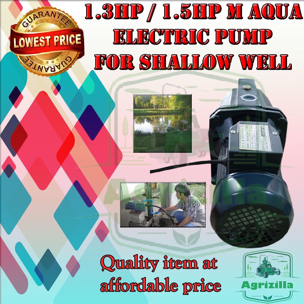 1.3hp / 1.5hp ELECTRIC WATER PUMP / JET MATIC Brand: M AQUA for Shallow ...
