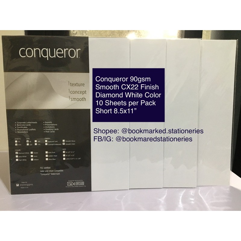 Conqueror Premium Specialty Paper 90 GSM Short Smooth CX22 Finish ...