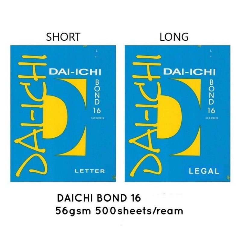 DAI-CHI Bond Paper sub 16 (Long & Short) | Shopee Philippines
