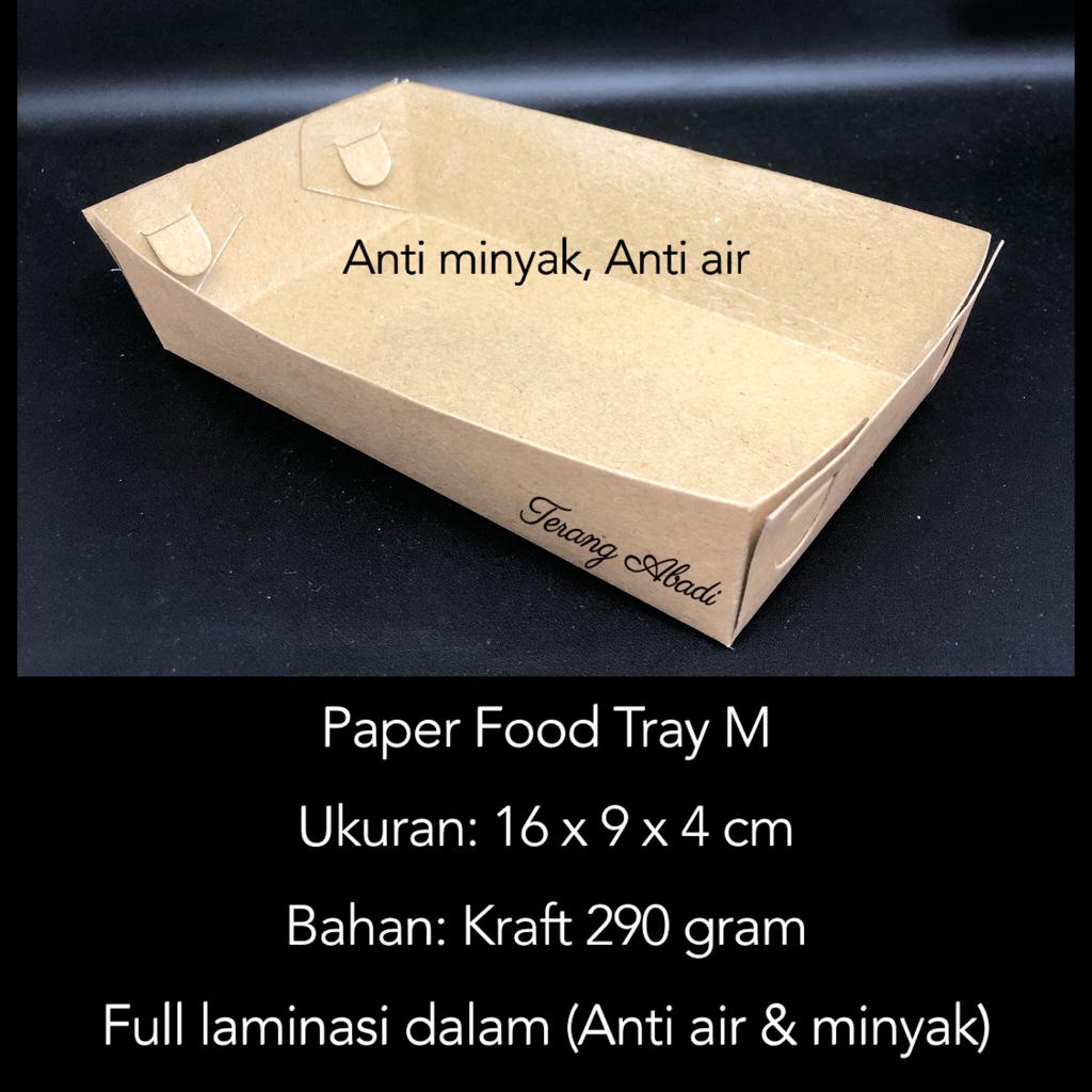 Paper Food Tray M 16x9x4 cm/Tray L 18x10.5x5 cm/ Food Tray Container ...
