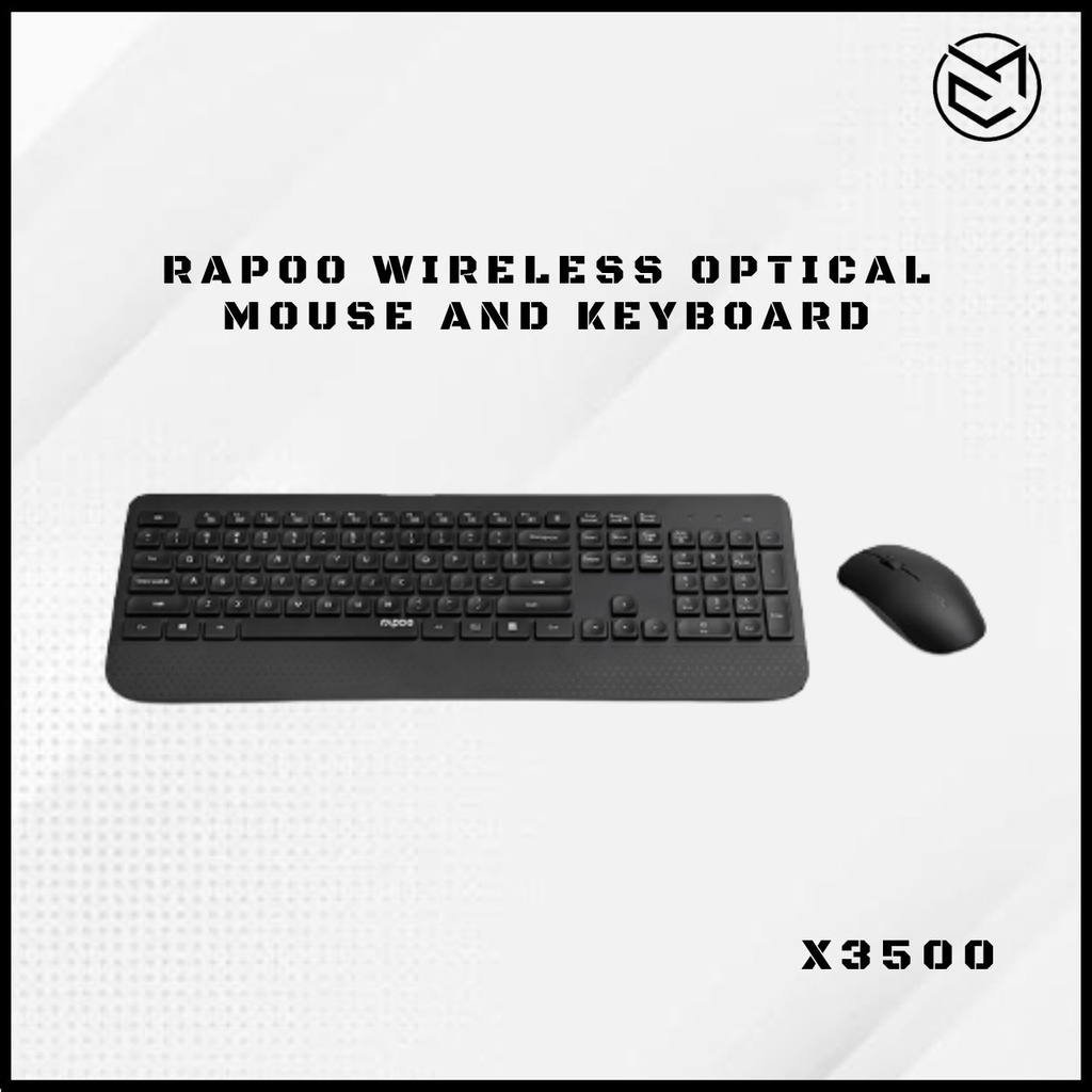 Rapoo X3500 Wireless Optical Mouse and Keyboard | Shopee Philippines
