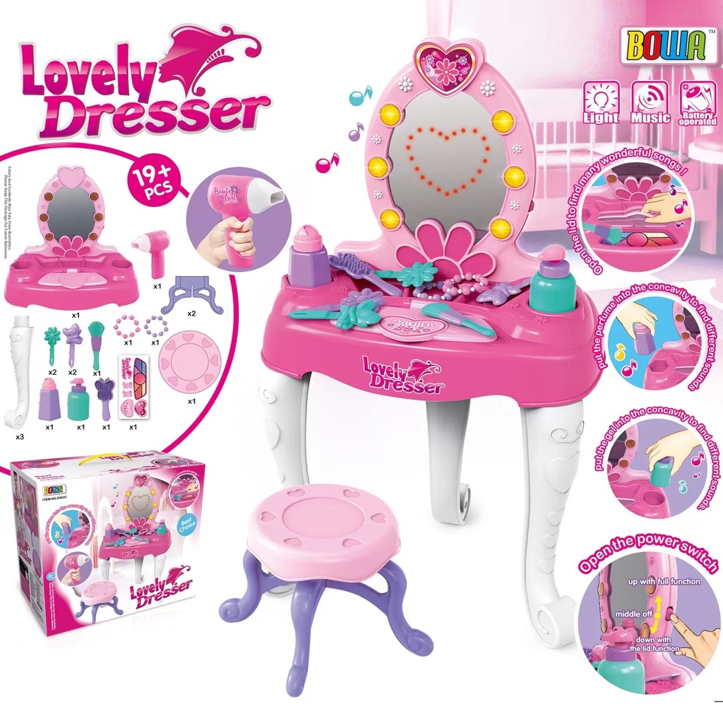 NANA 8303cprincess Dressing Table Kids Toys Simulation | Shopee Philippines