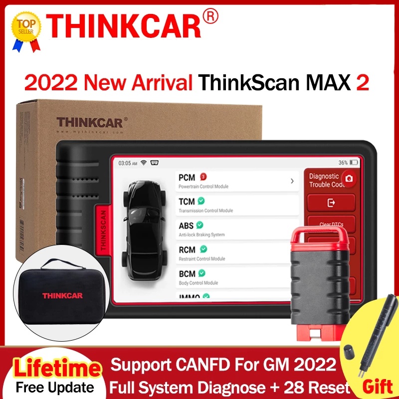 THINKCAR ThinkScan Max 2 Diagnostic Tools Full system Support CANFD For ...