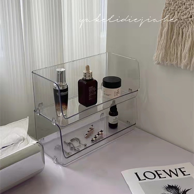 [PP Home] Transparent Desktop Storage Box Acrylic Storage Box Stackable ...