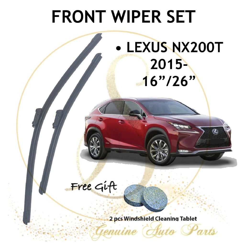 LEXUS NX200T NX200 JAPAN TECHNOLOGY WIPER BLADE SET 16'' / 26'' FREE ...