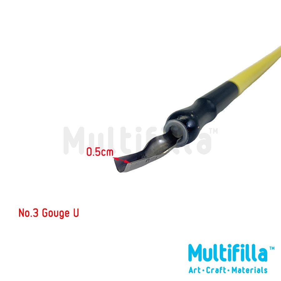 Lino Tool - Shallow V or Gouge U (Random Handle Color) - Lino Cutting ...