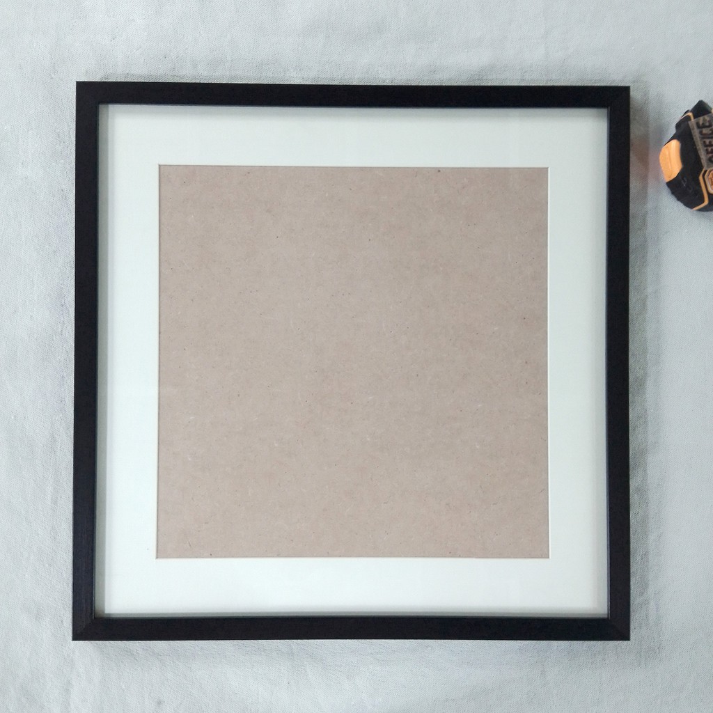 25x25cm image size glass frame no matting and with matting 1" to 2 ...